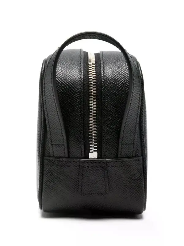 Dolce & Gabbana Logo-plaque Pebbled-leather Wash Bag