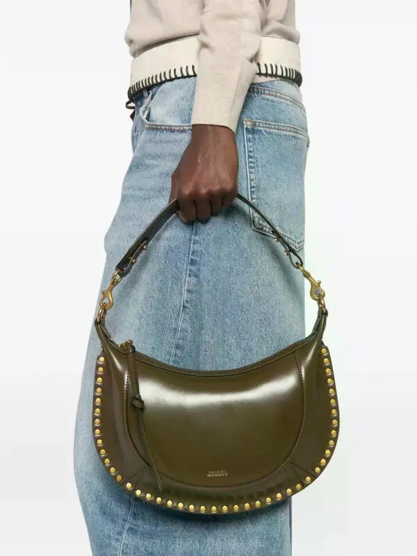 Isabel Marant Étoile Naoko Stud-embellished Shoulder Bag - Green
