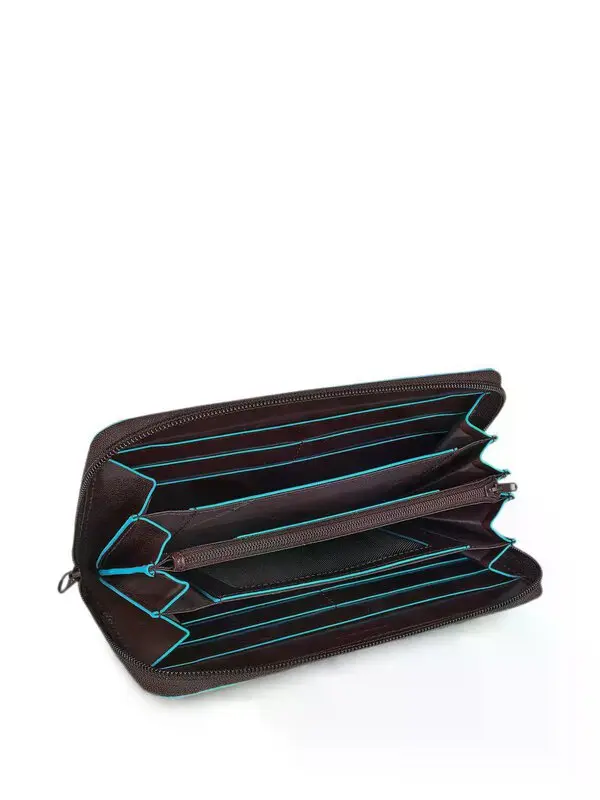 PIQUADRO Zip-around Leather Wallet