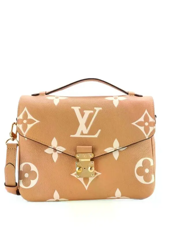 LOUIS VUITTON Pochette Metis Bicolor Monogram Empreinte Giant Crossbody Bag - Brown