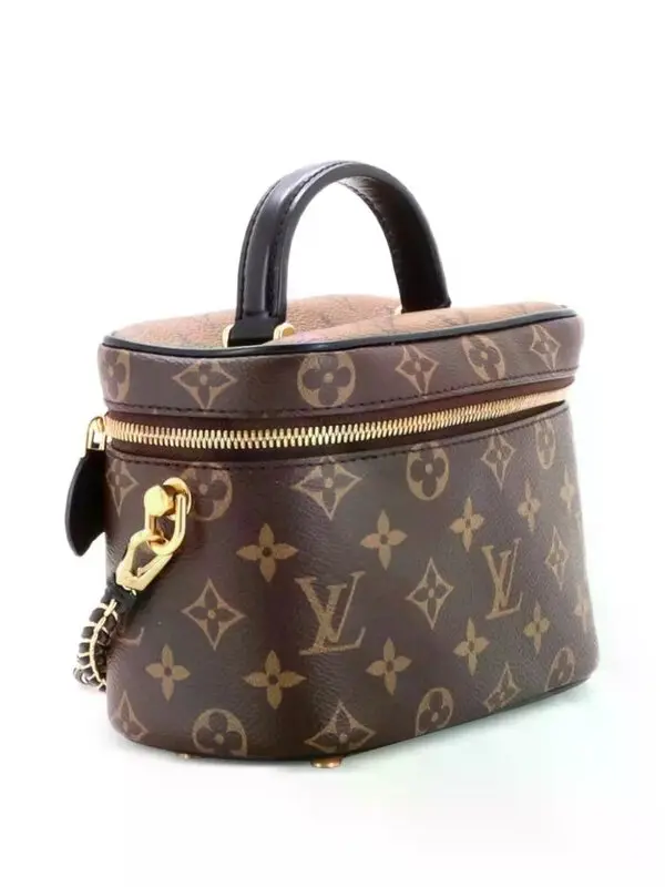 LOUIS VUITTON Reverse Monogram Canvas Pm Satchel - Brown