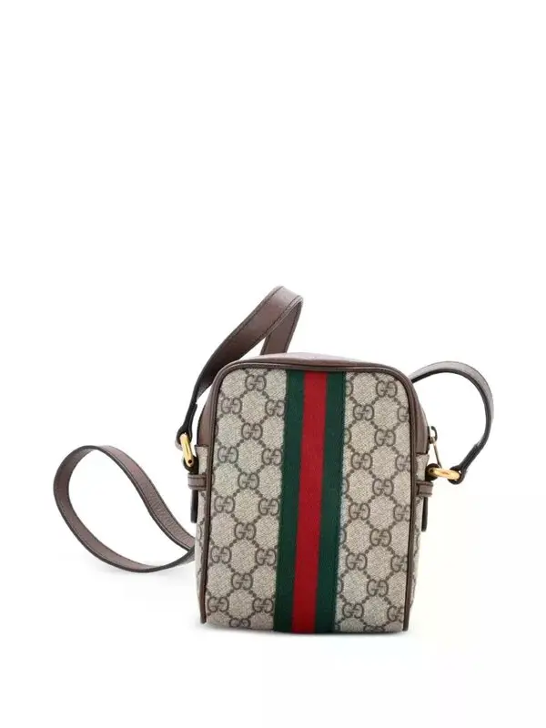 Gucci Ophidia Gg Coated Canvas Mini Messenger Bag - Brown