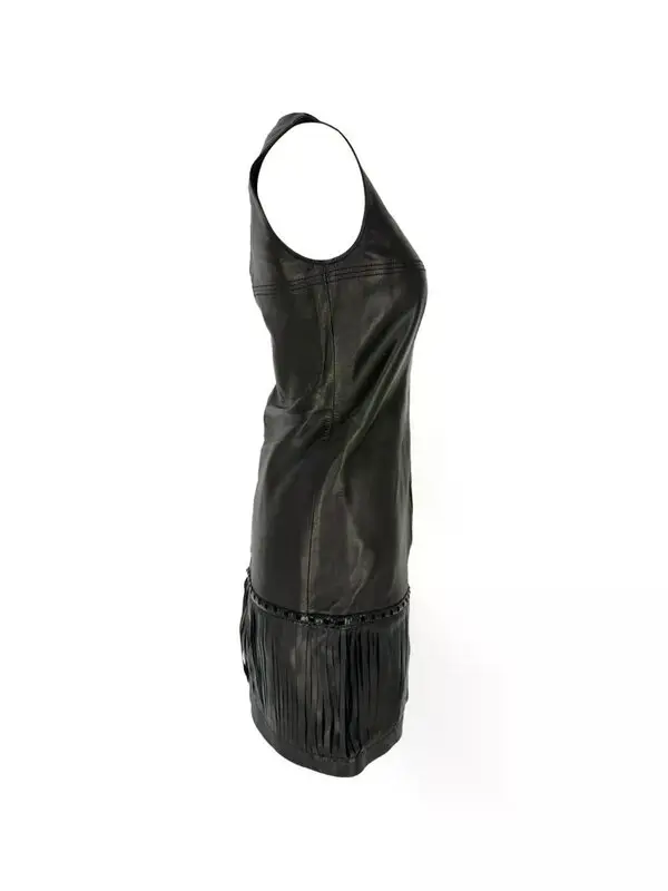 Saint Laurent Fringe Leather Dress