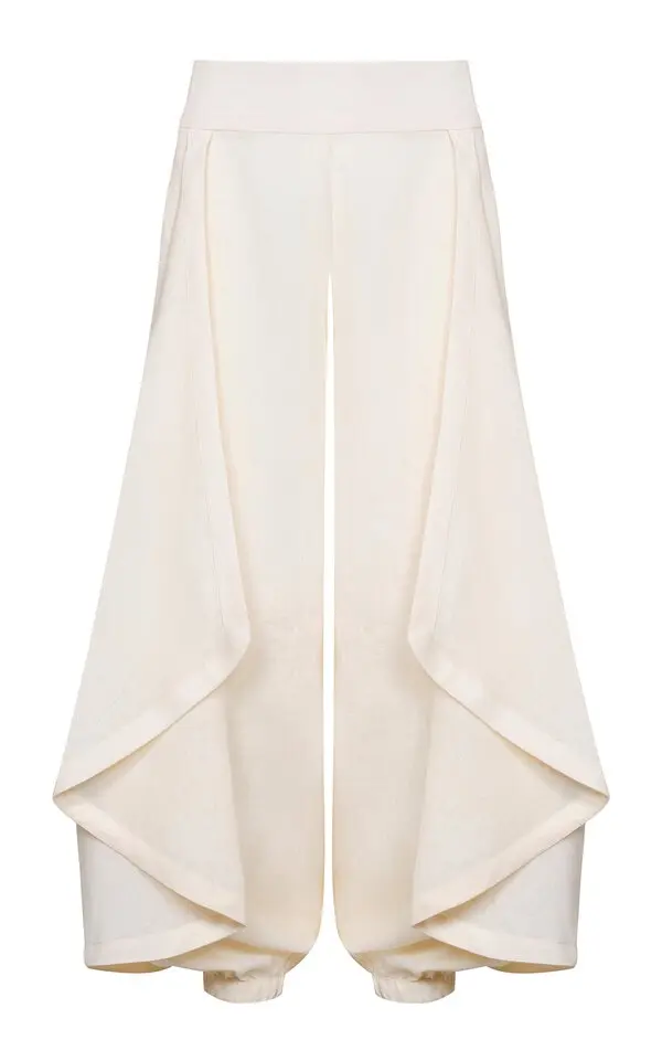 Johanna Ortiz Heat Echo Linen Wide-leg Trousers - Ivory