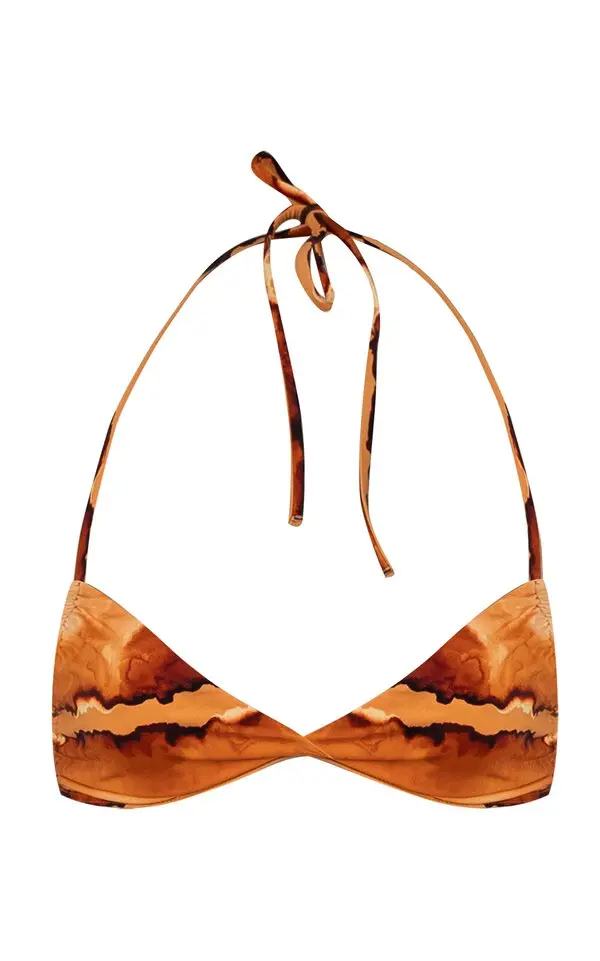 Ay Que Calor Halterneck Bikini Top - Orange