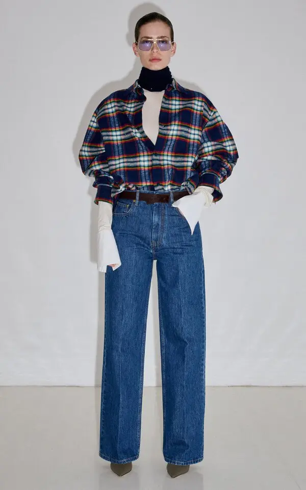DARKPARK Cora Cotton Wide-leg Denim Jeans - Blue