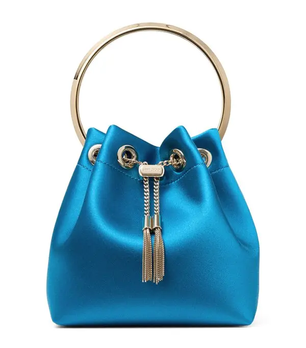 JIMMY CHOO Satin Bon Bon Top-handle Bag