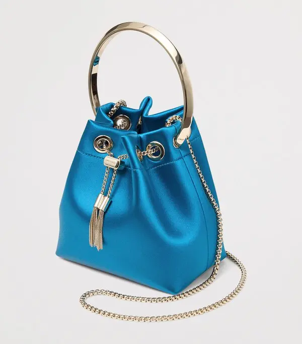 JIMMY CHOO Satin Bon Bon Top-handle Bag