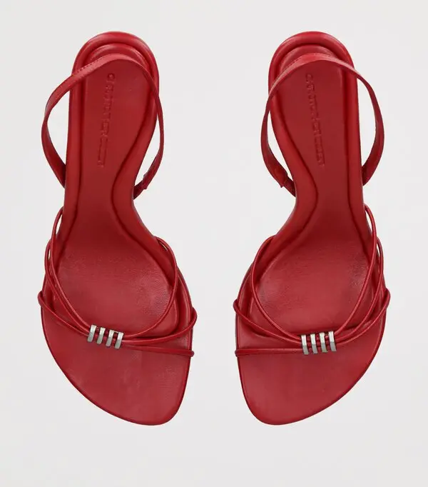Christopher Esber Leather Giro Slingback Sandals 90