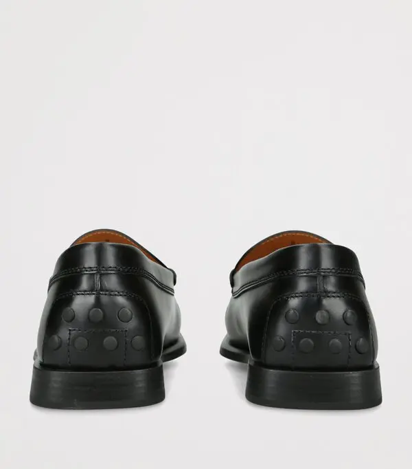 TOD'S Leather Arricciato Gomma Loafers