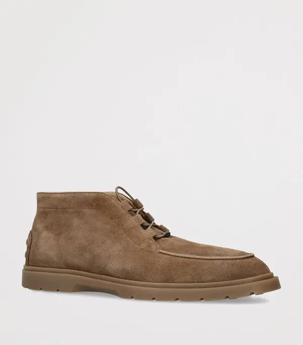 TOD'S Suede Ankle Boots - Brown
