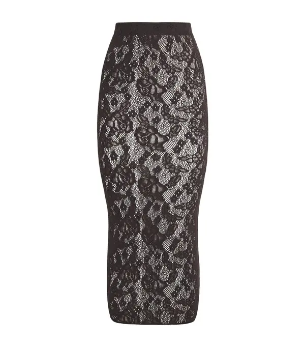 Wolford Infinite Rose Net Skirt - Brown