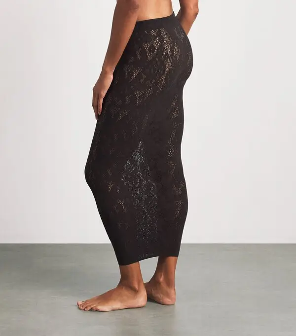 Wolford Infinite Rose Net Skirt