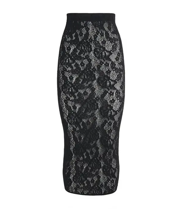 Wolford Infinite Rose Net Skirt - Black
