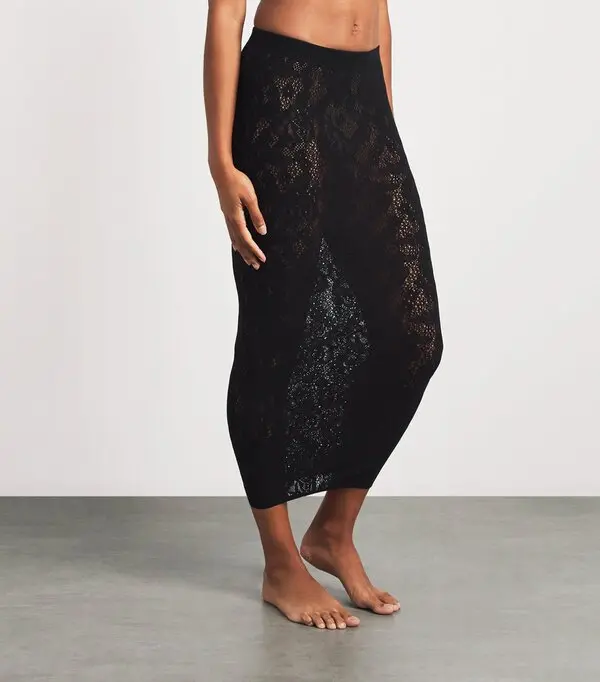Wolford Infinite Rose Net Skirt