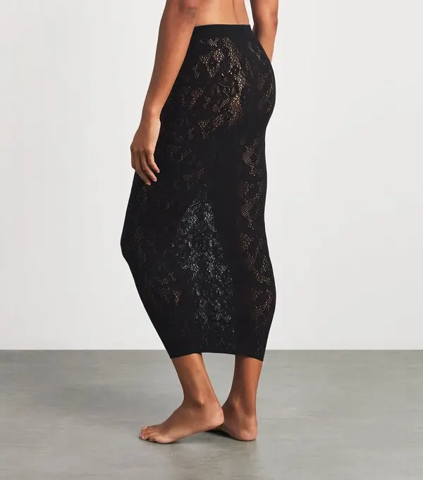 Wolford Infinite Rose Net Skirt