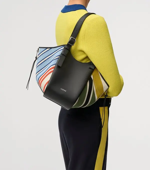 Loewe Medium Canvas Hammock Flip Tote Bag