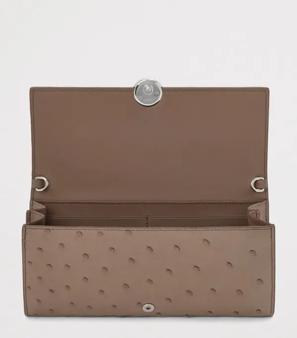 Loewe Ostrich Leather Pebble Continental Wallet