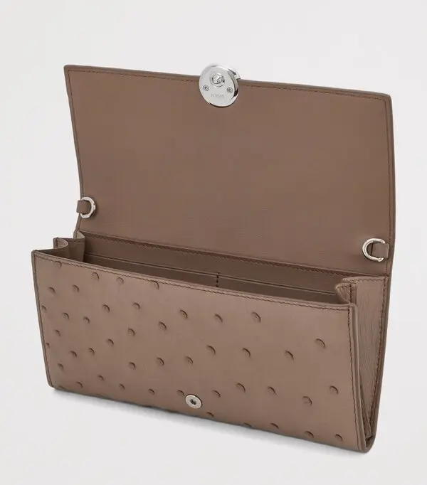 Loewe Ostrich Leather Pebble Continental Wallet