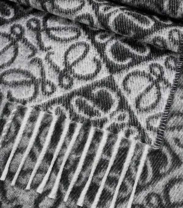 Loewe Wool-cashmere Anagram Scarf