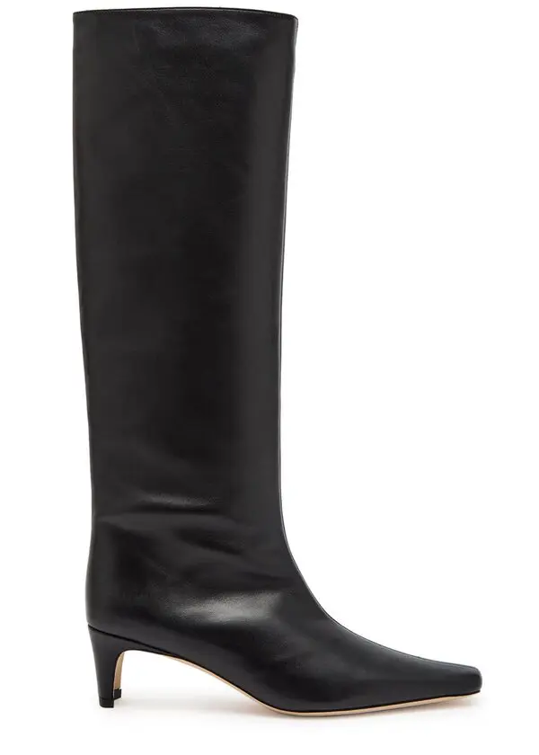Staud Wally Leather Knee-high Boots - Black