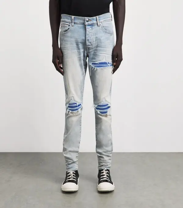 Amiri Ripped Ultrasuede Skinny Jeans