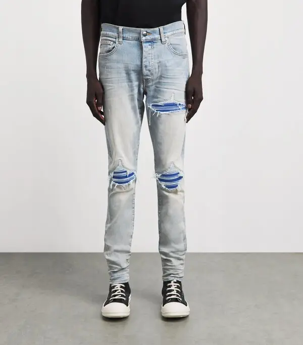 Amiri Ripped Ultrasuede Skinny Jeans