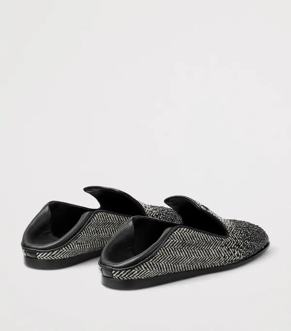 JIMMY CHOO Eliot Crystal-embellished Slippers