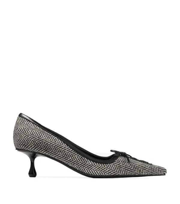JIMMY CHOO Scarlett 50 Herringbone Pumps