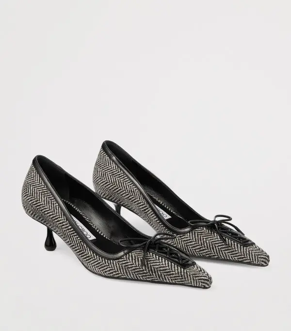 JIMMY CHOO Scarlett 50 Herringbone Pumps