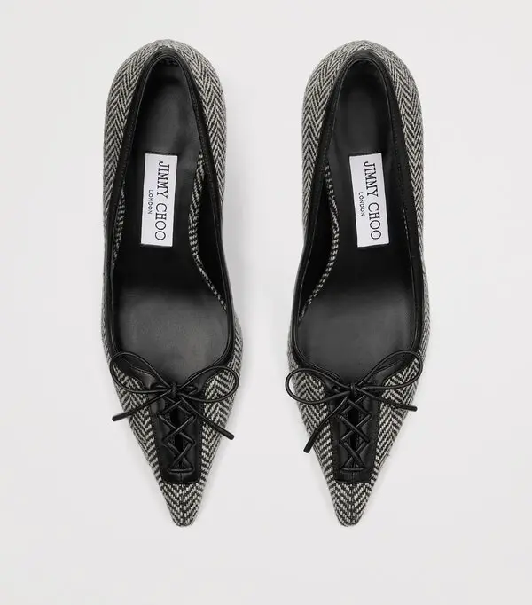 JIMMY CHOO Scarlett 50 Herringbone Pumps