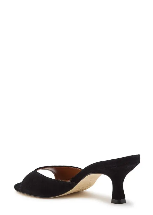 Staud Brigitte 60 Brushed Suede Mules