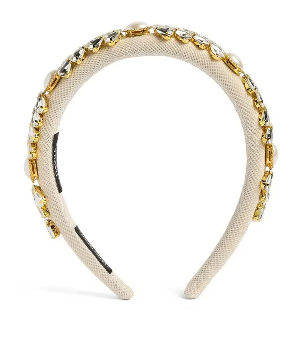 DAVID CHARLES Embellished Headband - Ivory