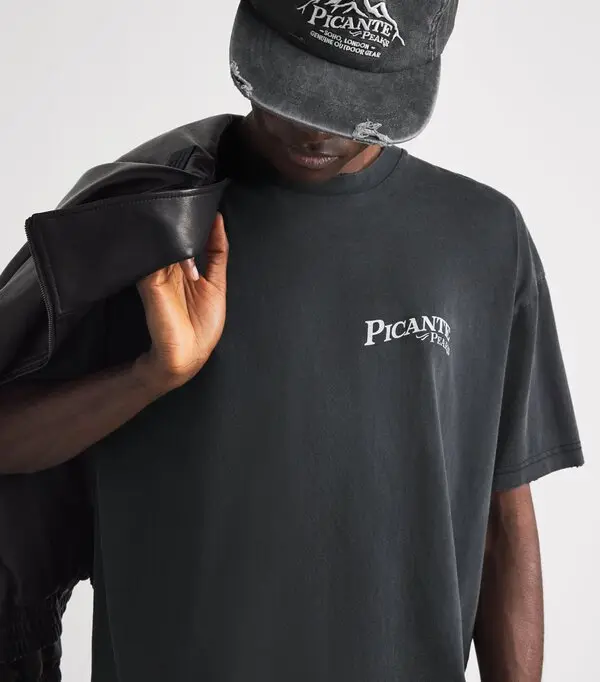 PICANTE Organic Cotton Peaks Patch Logo T-shirt