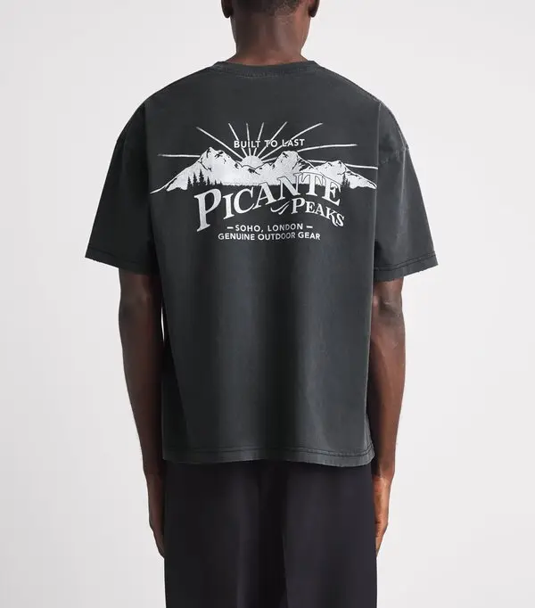 PICANTE Organic Cotton Peaks Patch Logo T-shirt