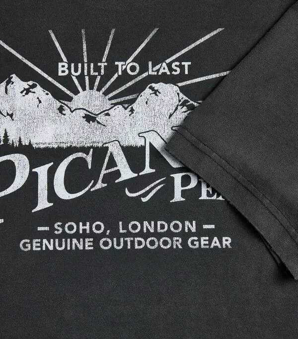 PICANTE Organic Cotton Peaks Patch Logo T-shirt