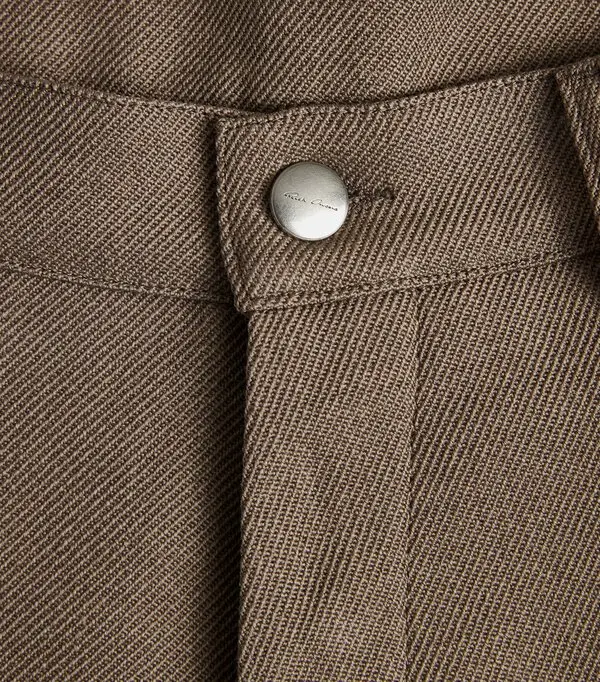 Rick Owens Wool Wide-leg Kurdt Trousers