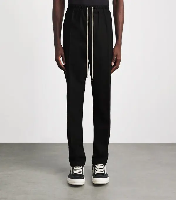 Rick Owens Wool-blend Slim Drawstring Trousers