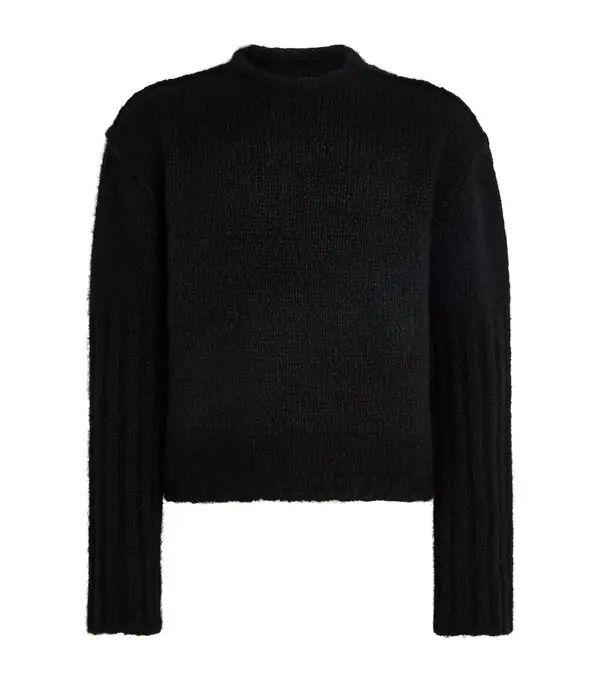 Rick Owens Cashmere-silk Crew-neck Sweater - Black