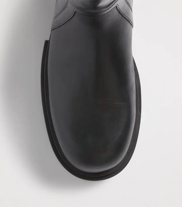 Rick Owens Leather Creeper Gabe Ankle Boots
