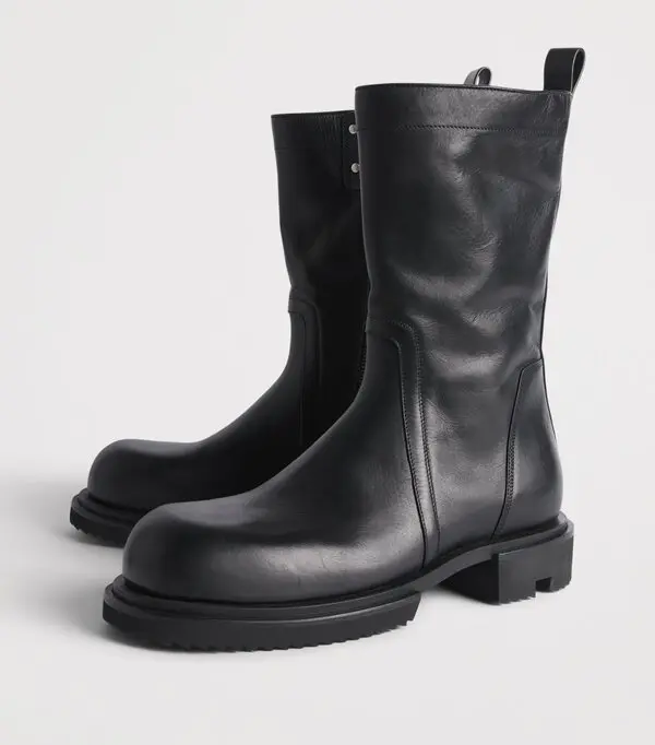 Rick Owens Calf Leather Gabe Ankle Boots