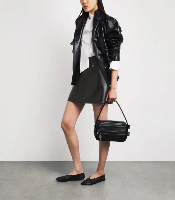Claudie Pierlot Lambskin Mini Skirt