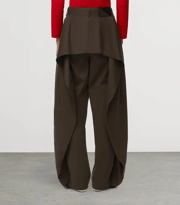 Loewe Cotton-silk Layered Trousers