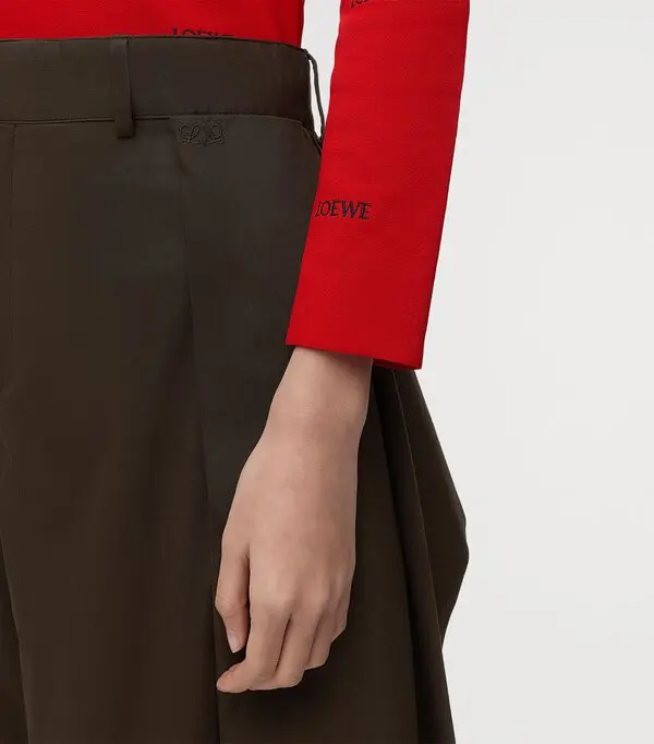 Loewe Cotton-silk Layered Trousers