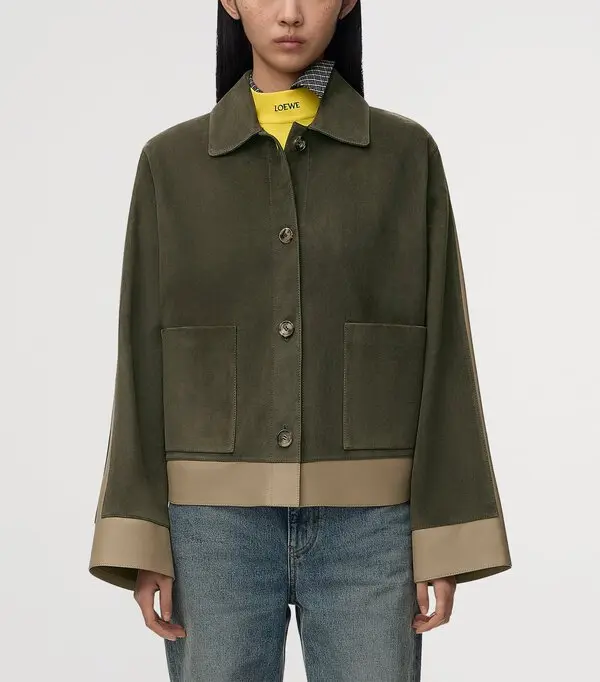 Loewe Suede And Leather Panelled Jacket