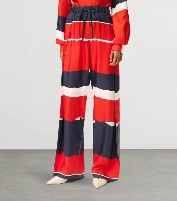 Loewe Satin Geometric Wide-leg Trousers