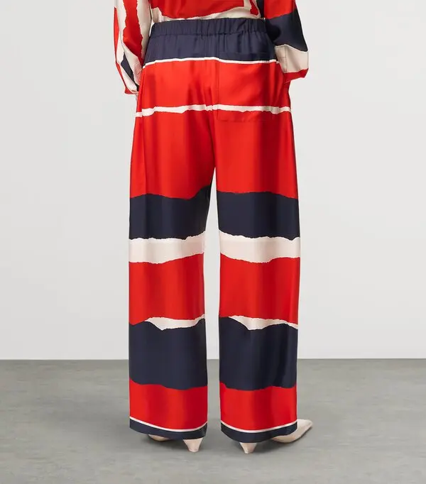 Loewe Satin Geometric Wide-leg Trousers