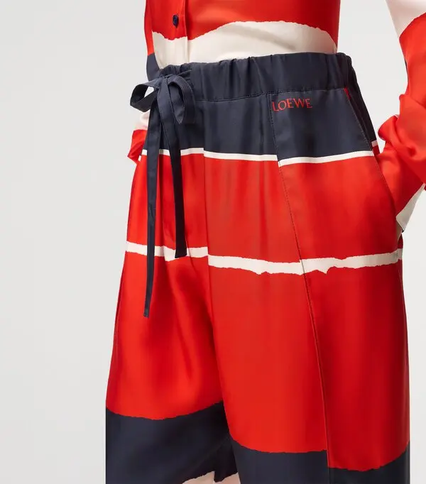 Loewe Satin Geometric Wide-leg Trousers