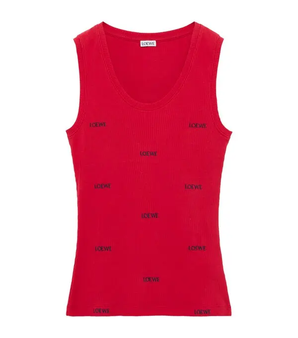 Loewe Embroidered Logo Tank Top