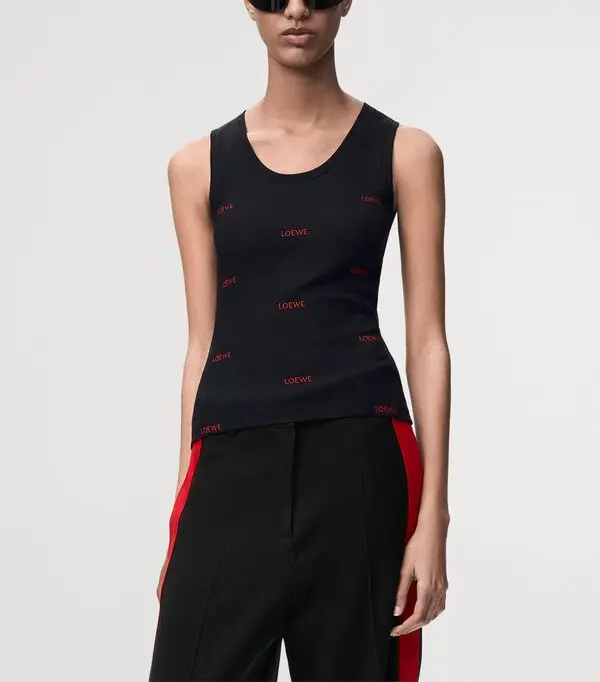 Loewe Embroidered Logo Tank Top